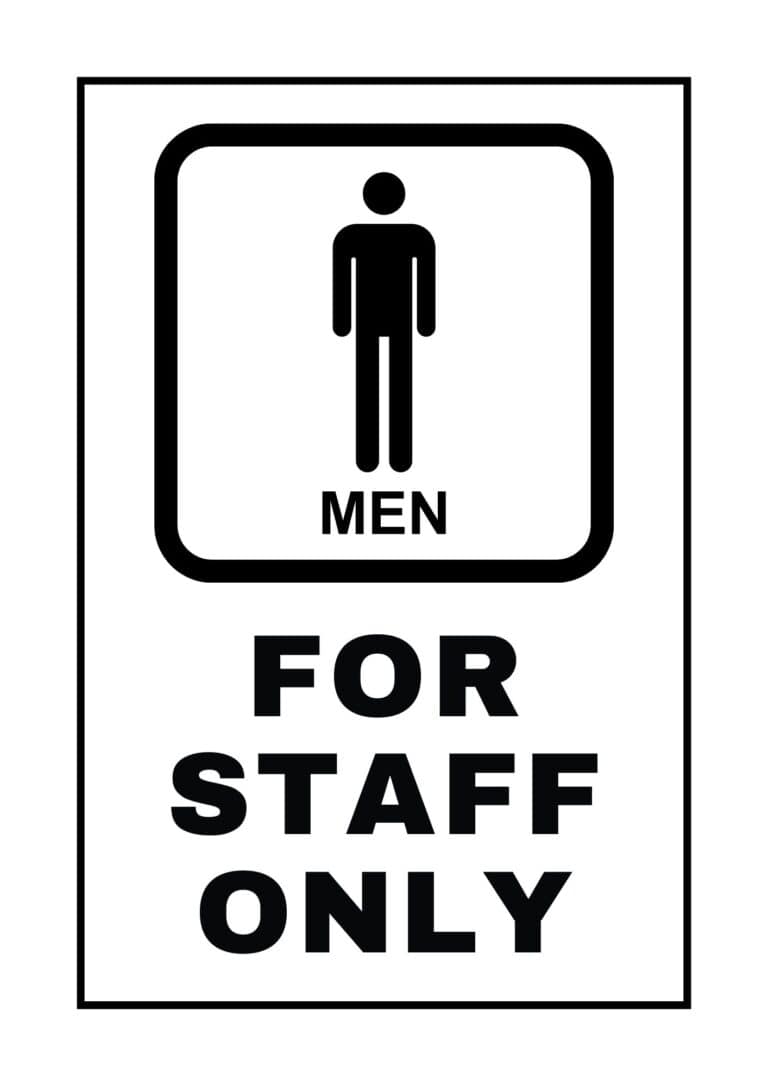 Staff Only Sign Printable Free Templates (30 Designs) | The Pink Craft Box