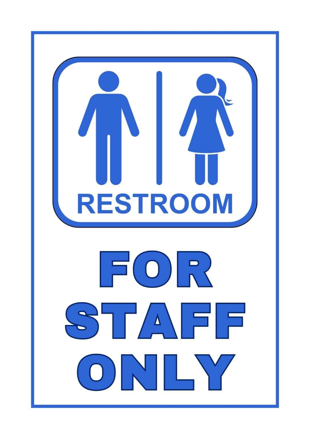 Staff Only Sign Printable Free Templates (30 Designs) | The Pink Craft Box