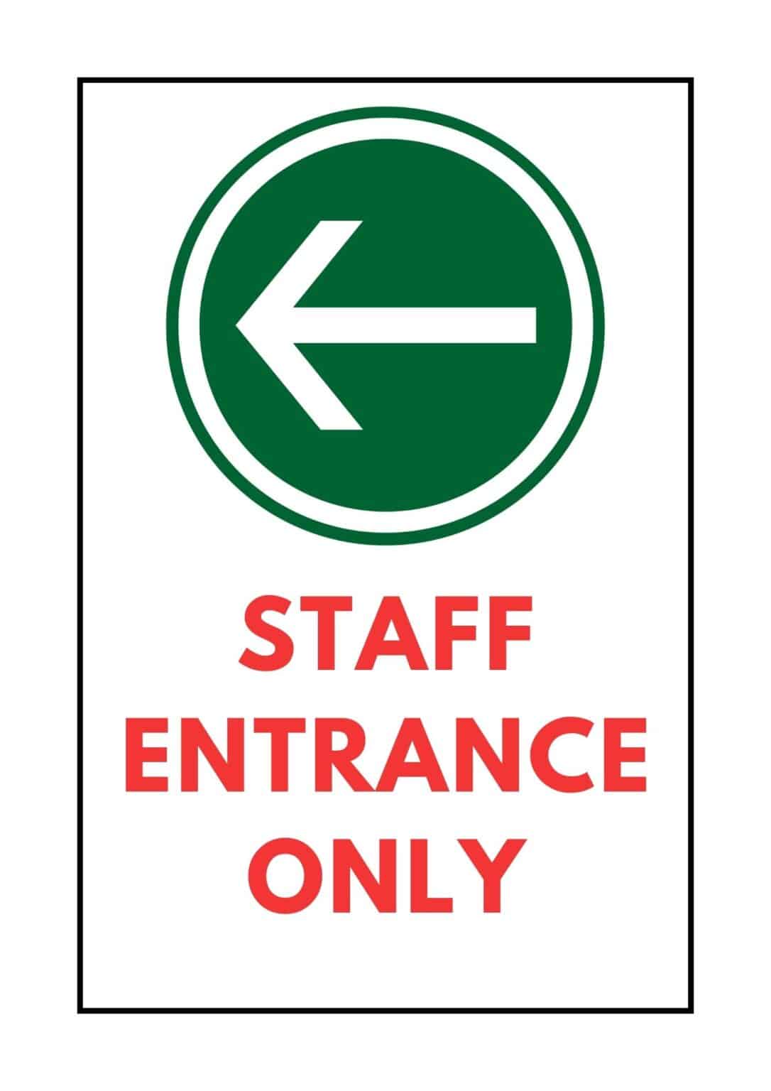 Staff Only Sign Printable Free Templates (30 Designs) | The Pink Craft Box
