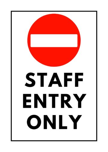 Staff Only Sign Printable Free Templates (30 Designs) | The Pink Craft Box