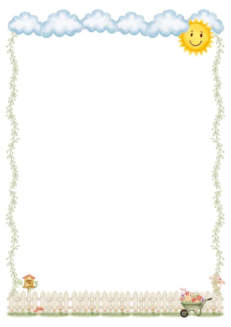 Printable Border Paper Templates (40+ Free Designs) | The Pink Craft Box