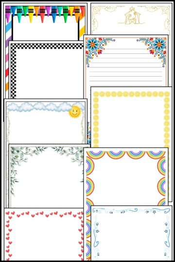 Printable Border Paper Templates (40+ Free Designs) | The Pink Craft Box
