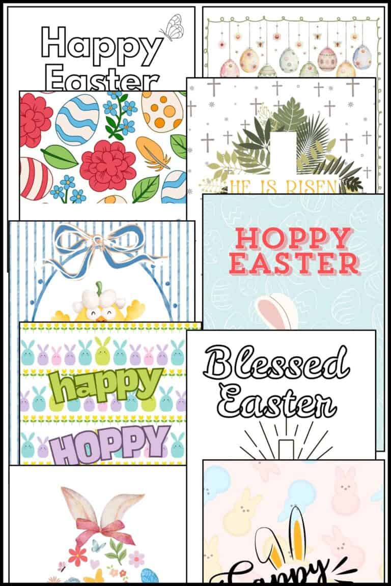 Free Printable Easter Cards (Cute, Fun & Religious Designs) | The Pink ...