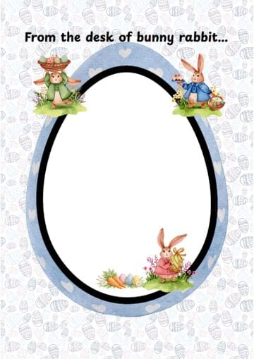 Easter Bunny Letter Free Printable Templates (10 Cute Designs) | The ...