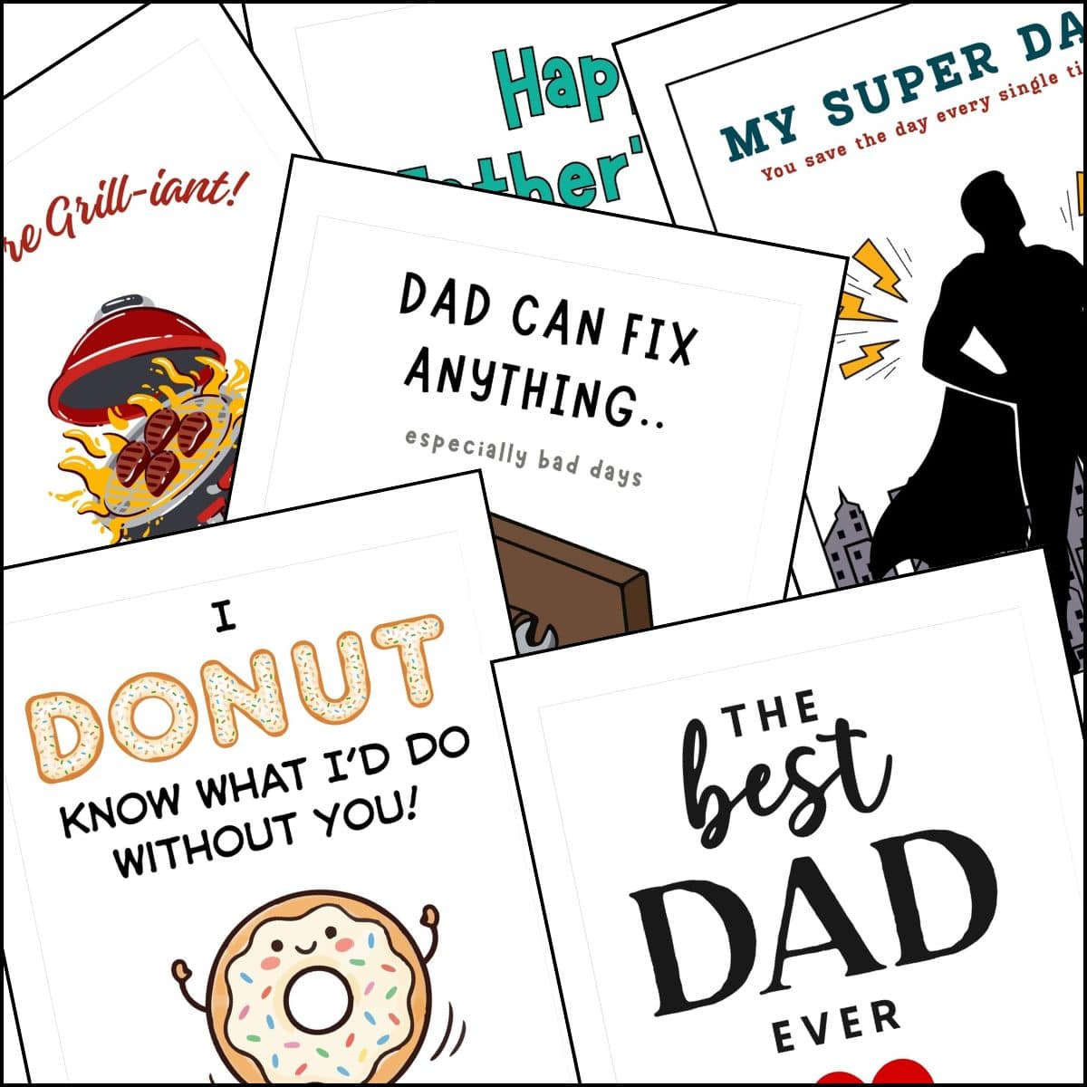 Free Printable Father’s Day Cards For Dad | The Pink Craft Box