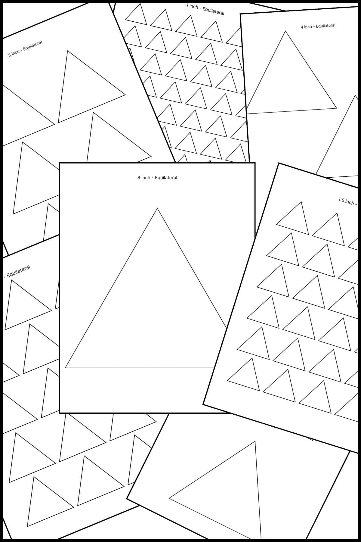 Printable Triangle Templates (Free PDF Downloads) | The Pink Craft Box